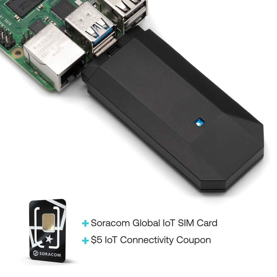 Soracom Onyx LTE USB Dongle + IoT SIM Card + Connectivity