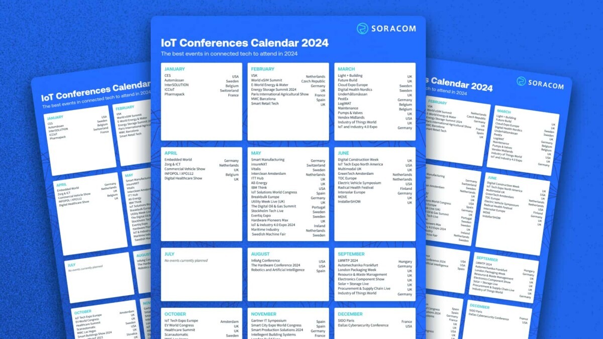 IoT Conferences & Events 2024 (115+ Dates You Need) | Soracom